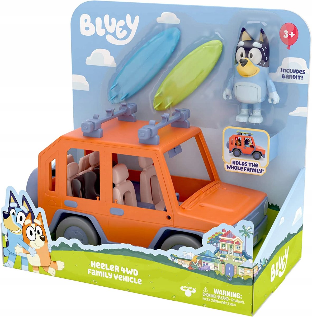 Bluey Zestaw Rodzinny Pojazd Surfing Blue Dingo - Moose | Sklep EMPIK.COM
