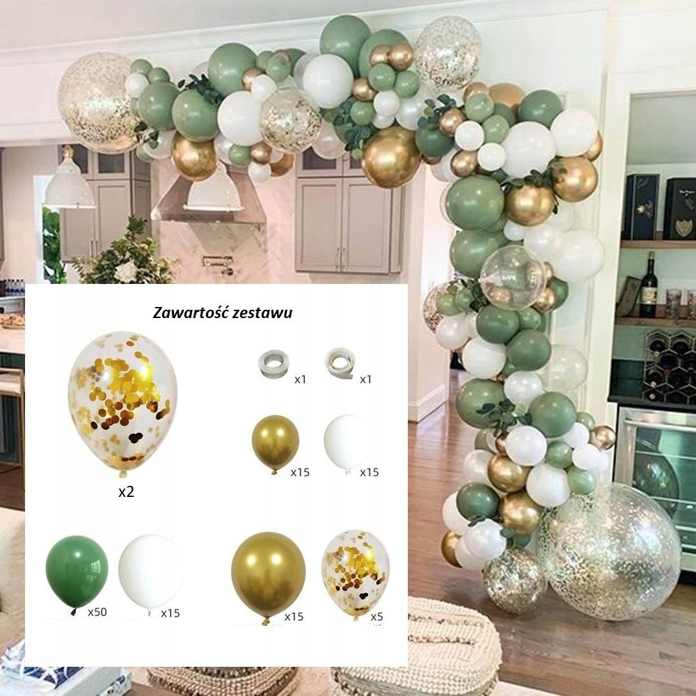 Balony Girlanda Balonowa Oliwka Złoto Konfetti Xxl - Inna marka | Przyjęcia i okazje w Sklepie ...