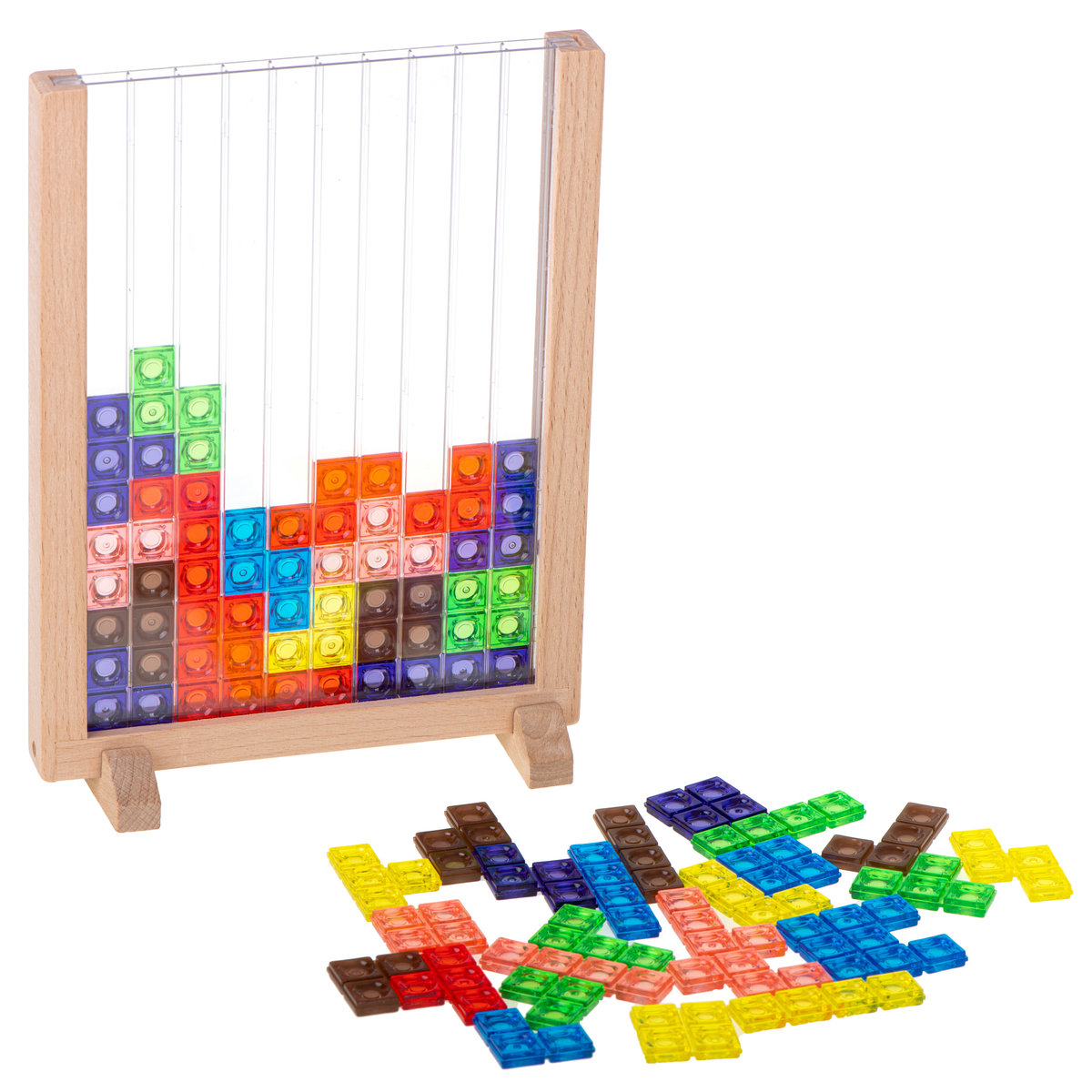 Gra Logiczna Układanka Tetris Stojacy Drewniany - ikonka | Sklep EMPIK.COM