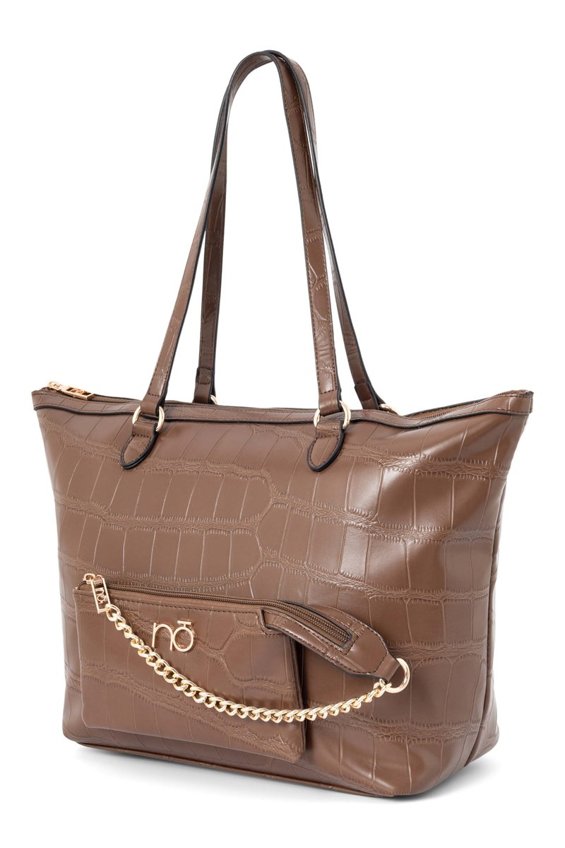Brązowa Shopperka Nobo Z Motywem Skóry Krokodyla - Nobo | Moda Sklep EMPIK.COM