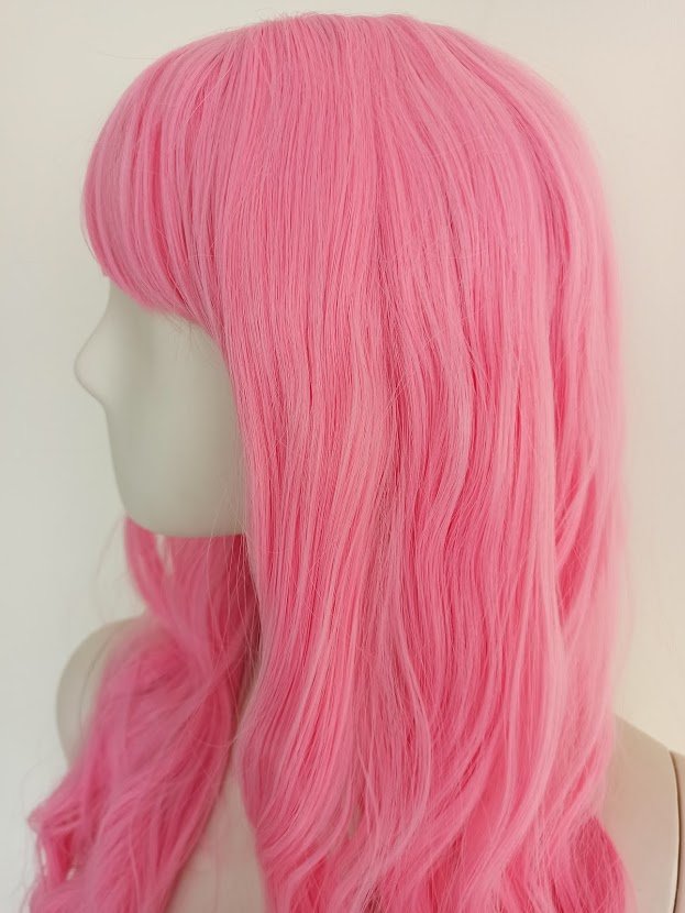 Peruka z prostą grzywką różowa Barbie cosplay fale - Wonderlandia ...