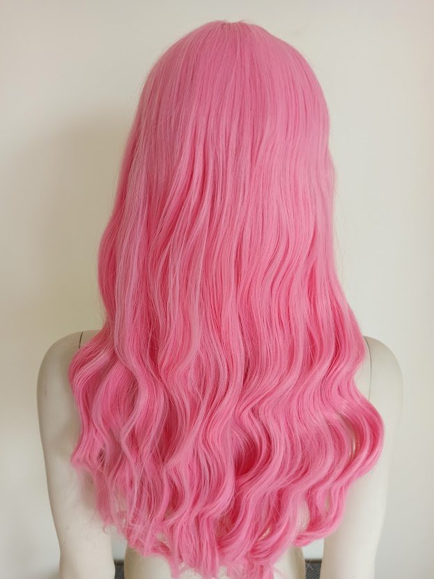 Peruka z prostą grzywką różowa Barbie cosplay fale - Wonderlandia ...