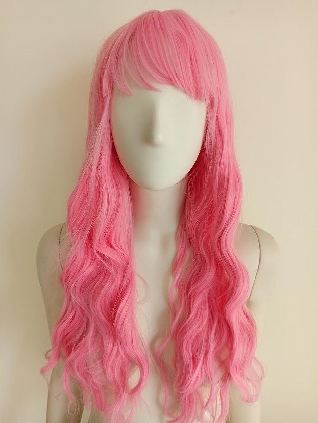 Peruka z prostą grzywką różowa Barbie cosplay fale - Wonderlandia ...