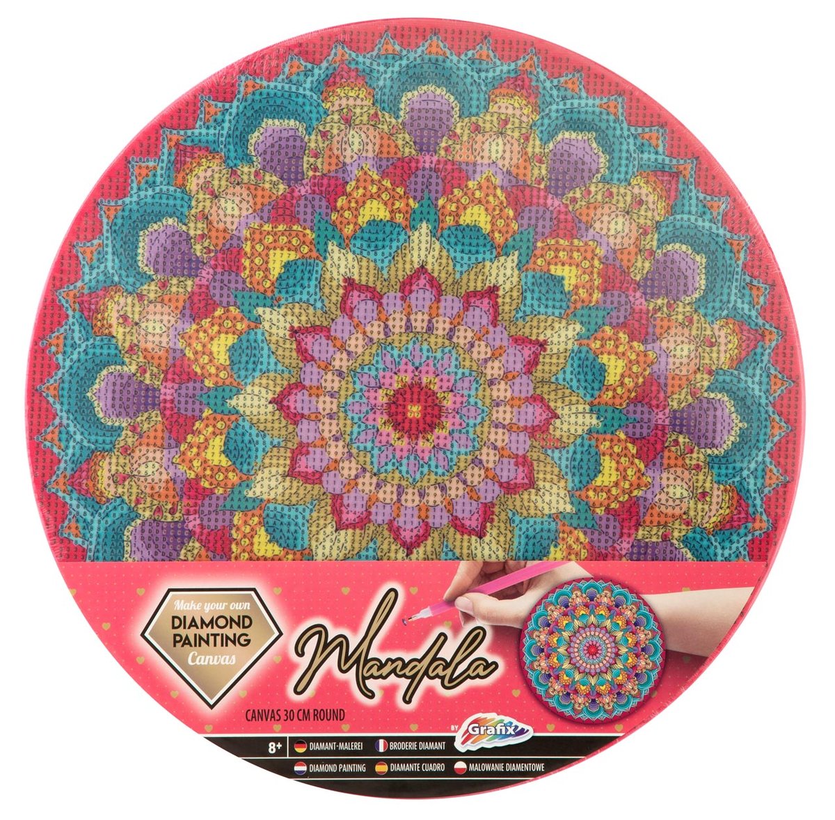 Diamentowe malowanie Mandala Canvas rednica 30 cm. Grafix Sklep EMPIK.COM