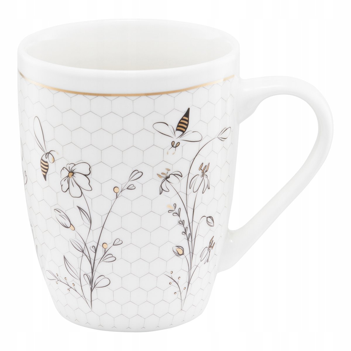 19936 Kubek porcelanowy do kawy herbaty Gold Bee 360 ml AMBITION ...
