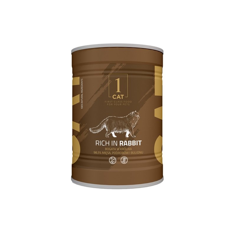1CAT RICH IN RABBIT KRÓLIk 400G BEZ KURCZAKA I ZBÓŻ - 1CAT | Sklep ...