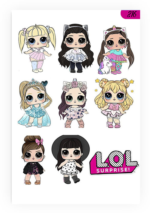 1Szt Tatuaże Dziary Zmywalne Dla Dzieci Na Urodziny Lol Lalki 216 - MegaDesign | Sklep EMPIK.COM