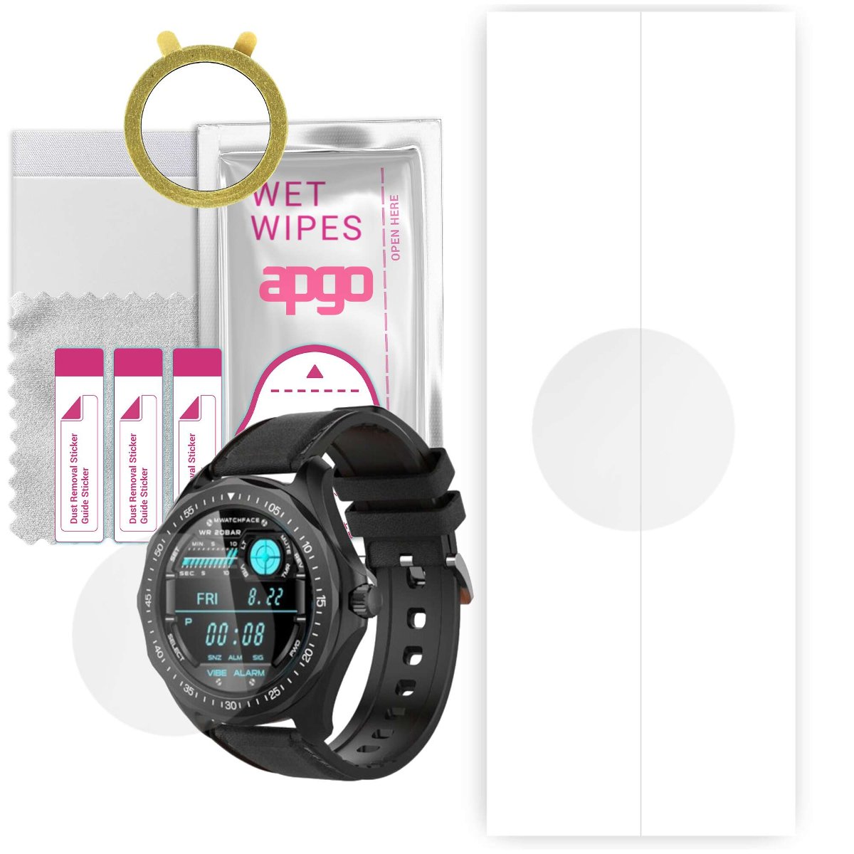 1x Folia hydrożelowa do BlitzWolf BW-HL3 - apgo Smartwatch Hydrogel ...