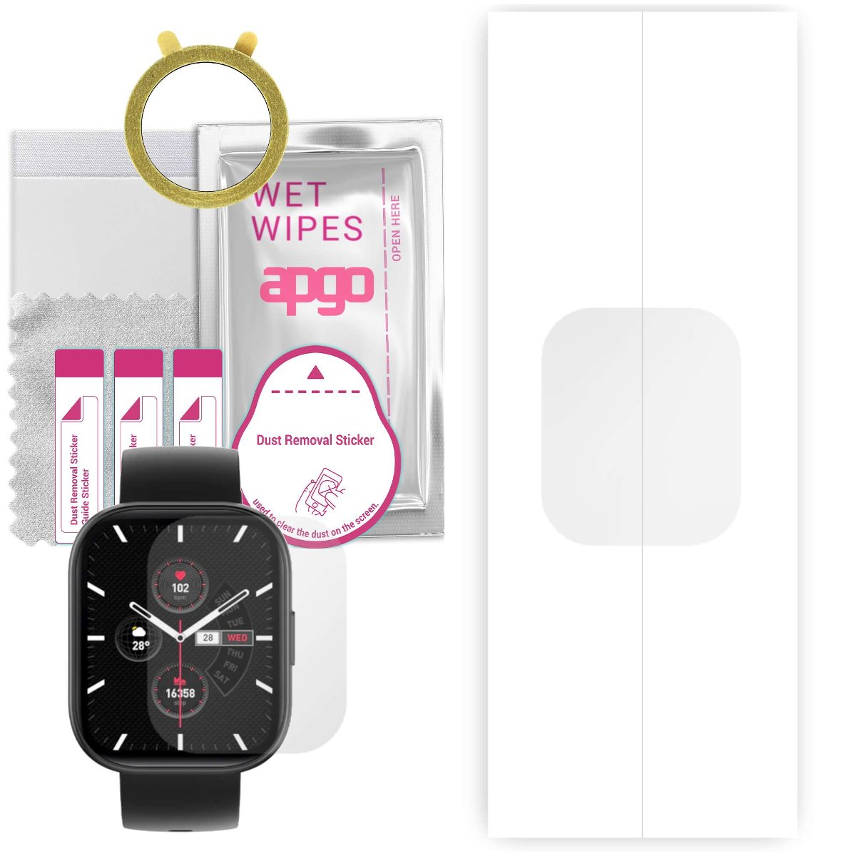1x Folia hydrożelowa do Colmi P68 - apgo Smartwatch Hydrogel Protection ...