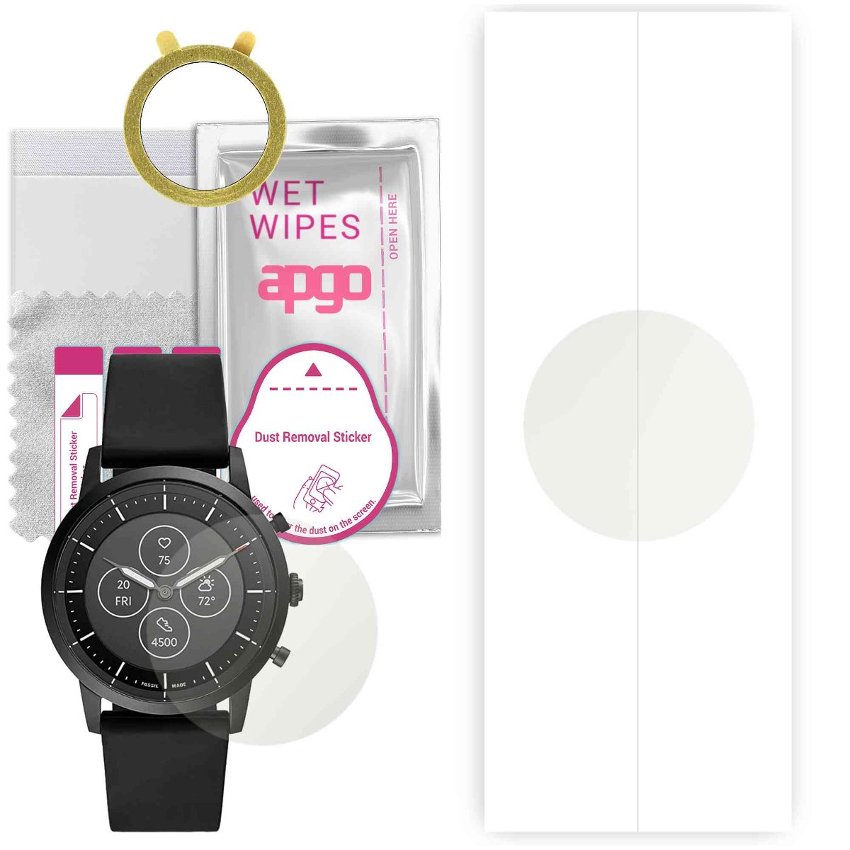 1x Folia hydrożelowa MATOWA do Fossil Hybrid HR Collider FTW7010 - apgo ...