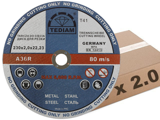 1x Tediam Metal 230x2,0 Tarcza do cięcia metalu - TEDIAM | Sklep EMPIK.COM