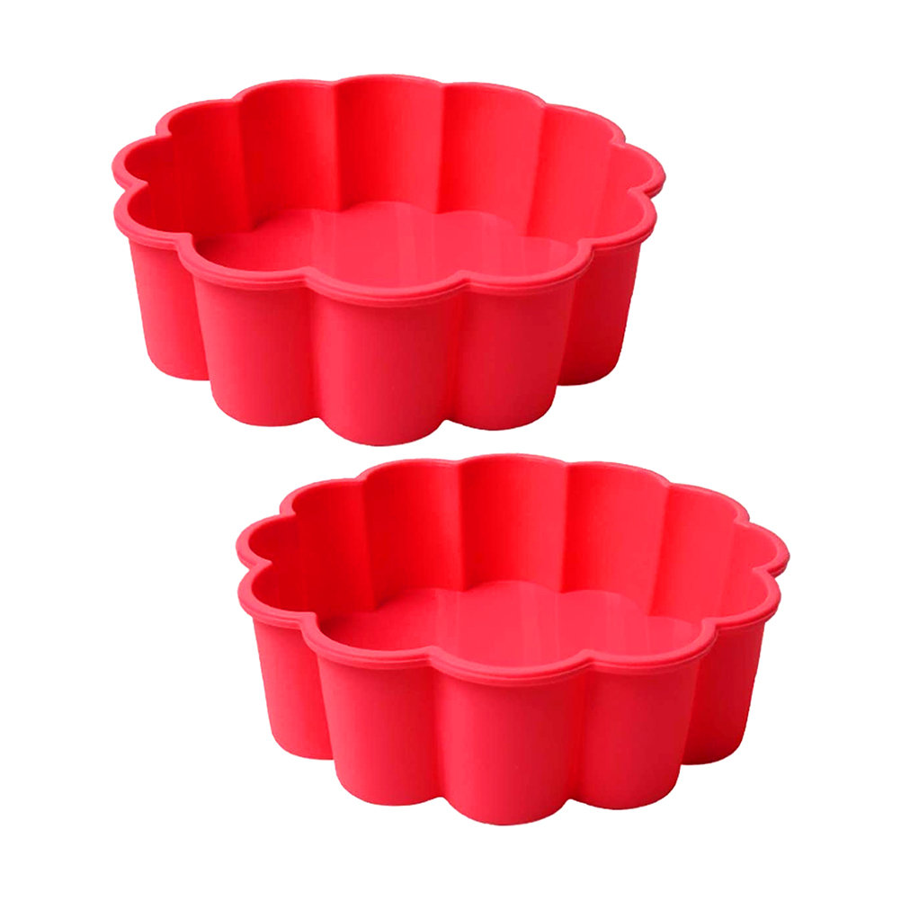 2 okrągłe silikonowe foremki do quiche i pieczenia ciast ...