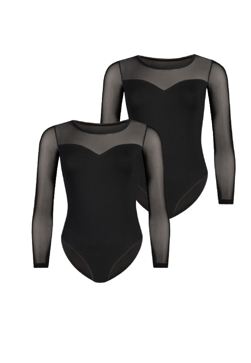 2 Pack Body damskie z siateczką Willow Czarne - Teyli | Moda Sklep ...