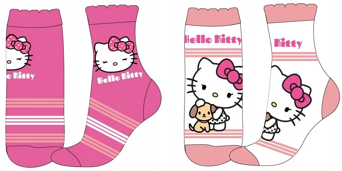 2 PARY Skarpetek dziewczęcych Hello Kitty 31/34 - EplusM | Sklep EMPIK.COM