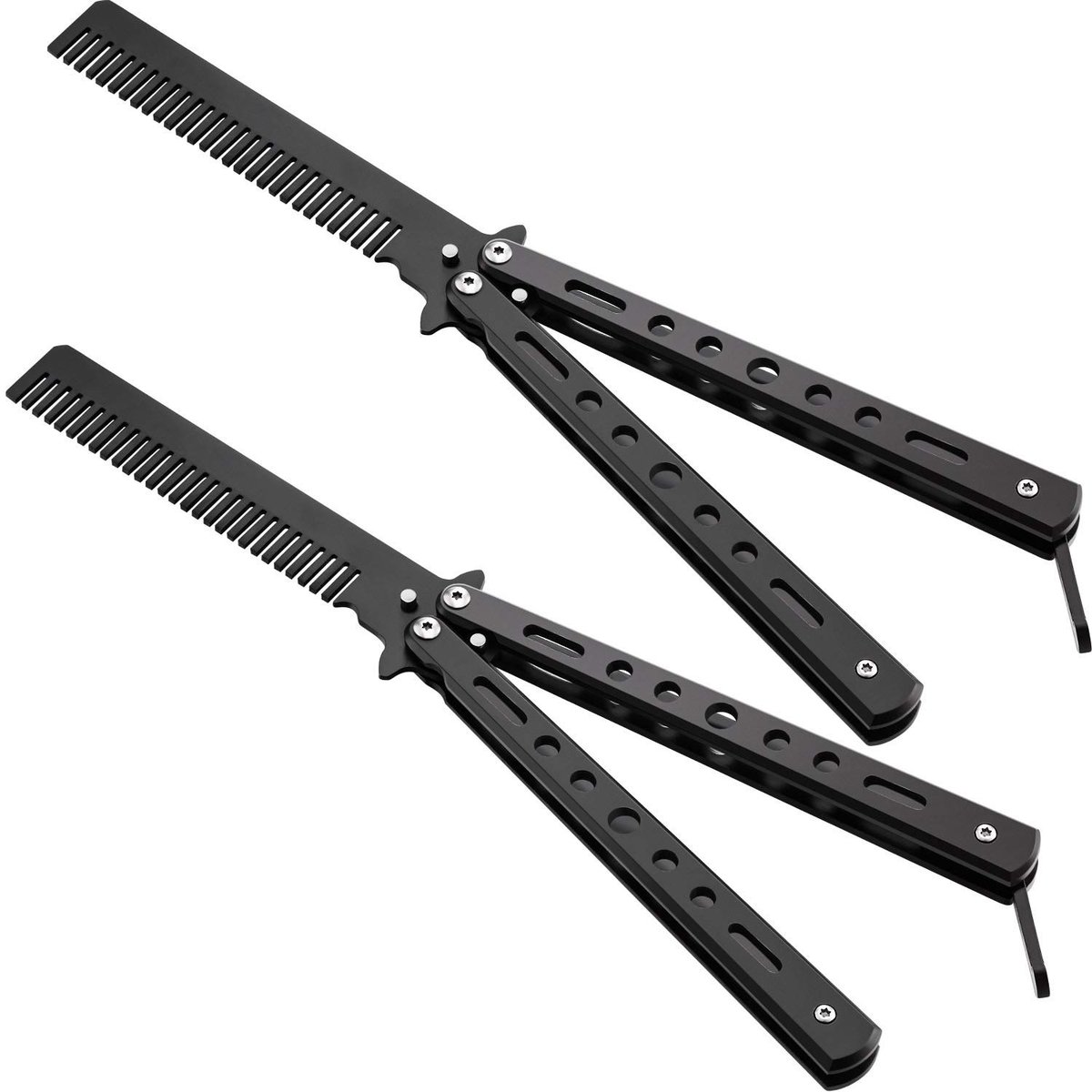 2 Pieces Butterfly Combs Stainless Steel Folding Training Practice ...