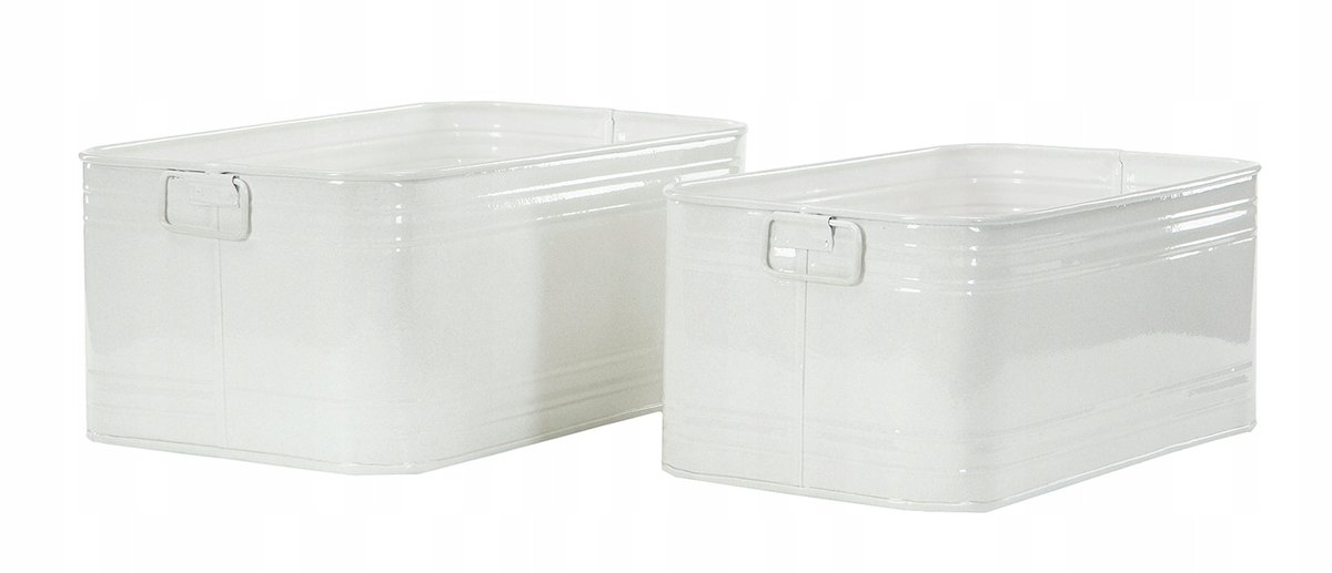 2 szt. PUDEŁKO organizer STYL LOFT metalowy biały - Skandi | Sklep ...