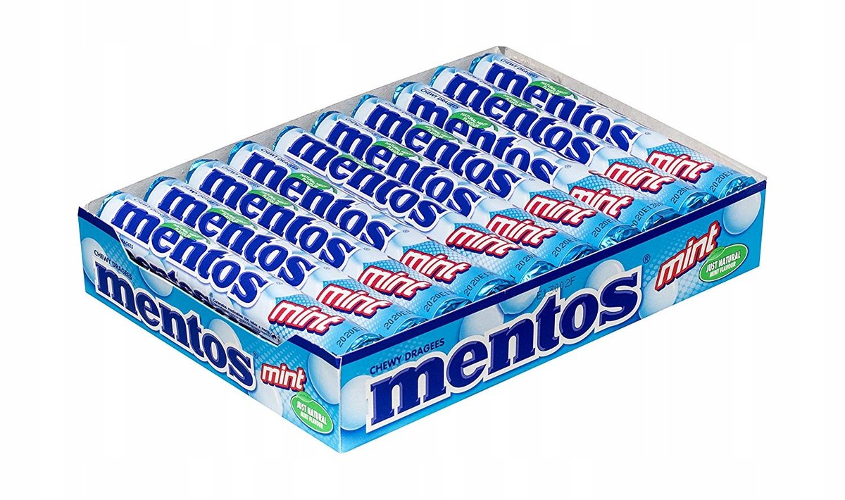 20 sztuk Cukierki Mentos dropsy miętowe mint 38 g - Mentos | Sklep ...