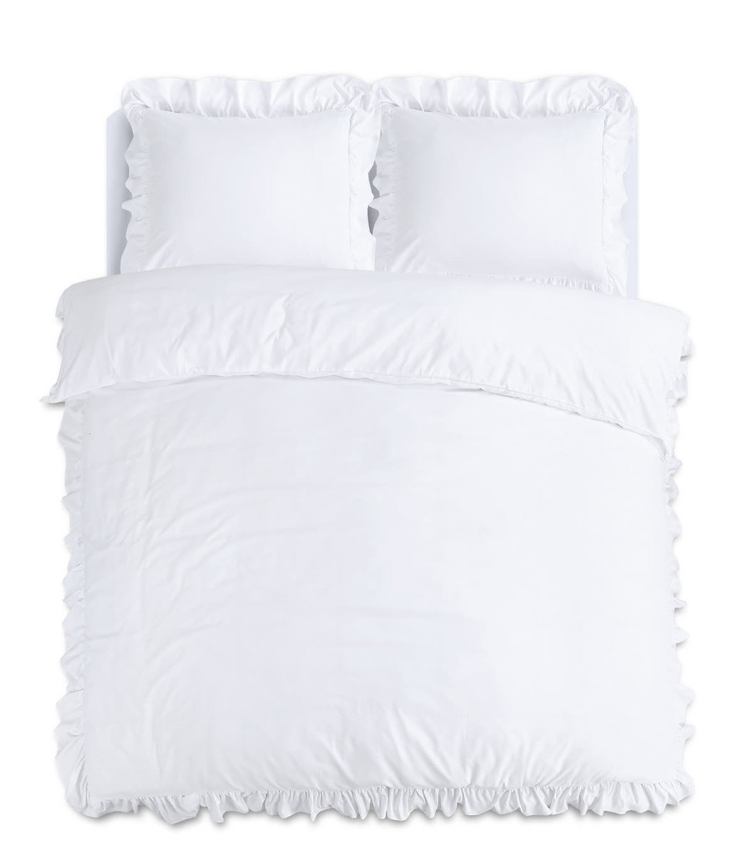 240x200/220 RUFFLES biały mikroperkal kpl pościeli - Sleeptime | Sklep EMPIK.COM