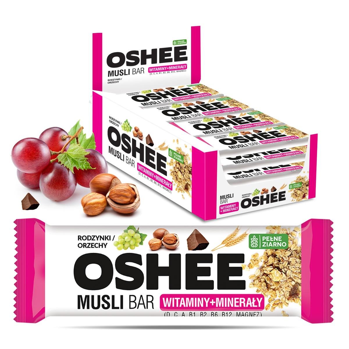 25x OSHEE Vitamin Musli Bar rodzynki - orzechy 40g - Oshee | Sklep ...