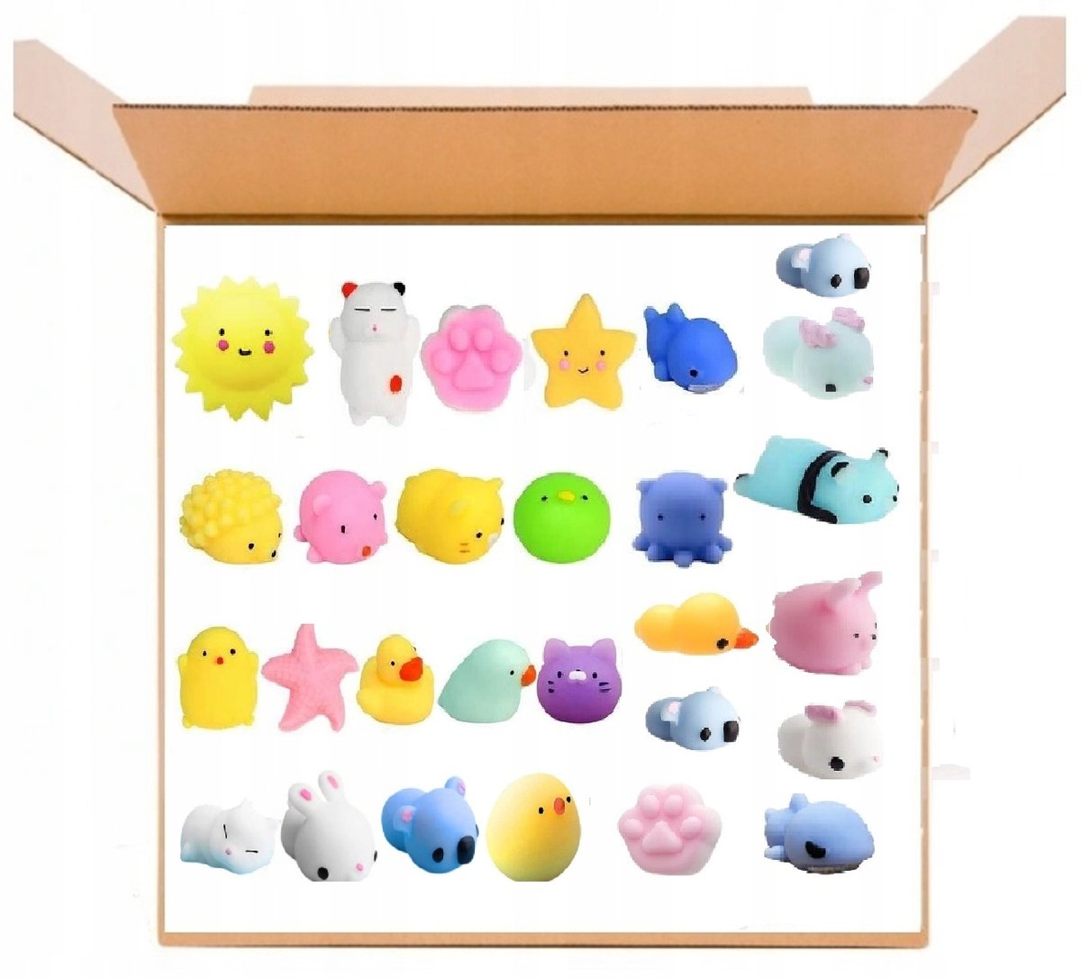 28 X Mochi Squishy Gniotek Mochi Fidget Gniotki Antystresowe 28 Szt ...