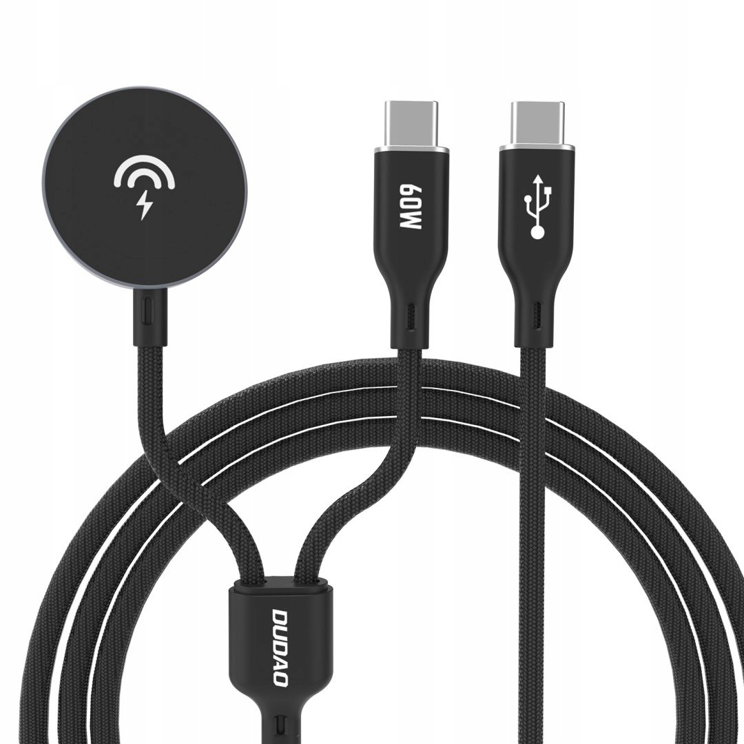2w1 Kabel przewód z ładowarką do Apple Watch + wtyczka USB-C PD 60W ...