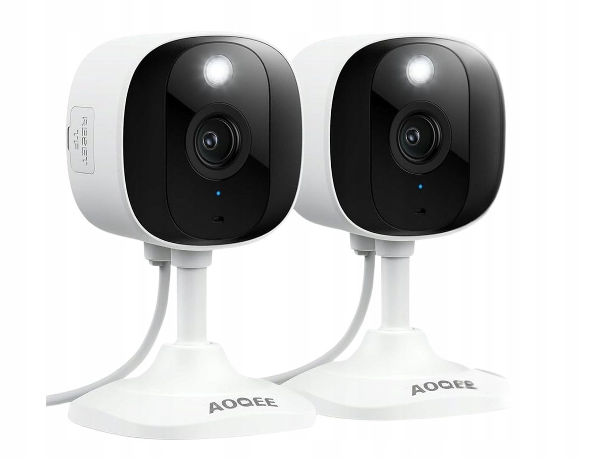 2X Kamera Wi-Fi Aoqee C1, Cctv Monitoring, Zewnątrz, Wewnątrz, Ip65, 2K ...