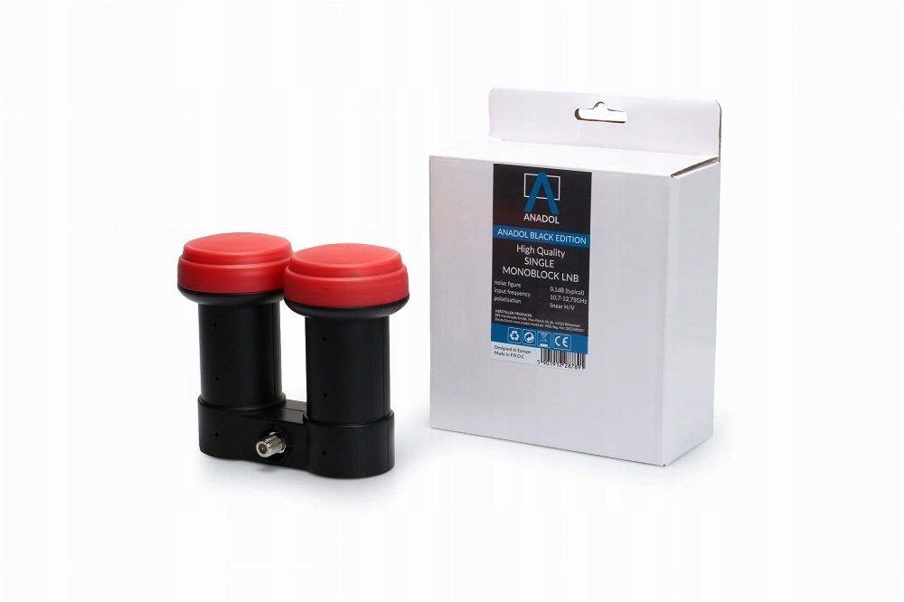 2x Konwerter SAT LNB Monoblock Single ANADOL BLACK EDITION Hotbird ...