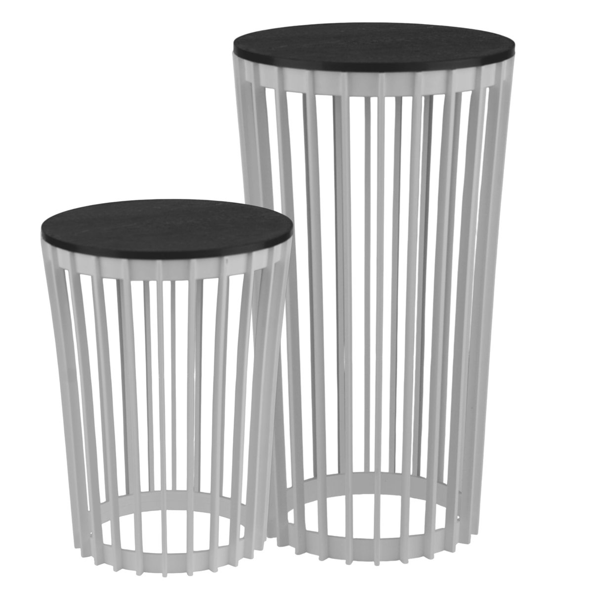 2x Kwietnik wysoki dwustronny Standy 40H + 54h, Stojak na kwiaty + blat ...