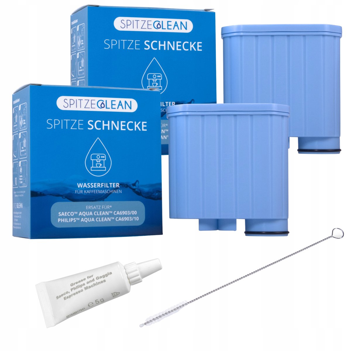 2x ZAMIENNIK Filtra Wody do PHILIPS SAECO CA6903 +SMAR SZCZOTECZKA ...