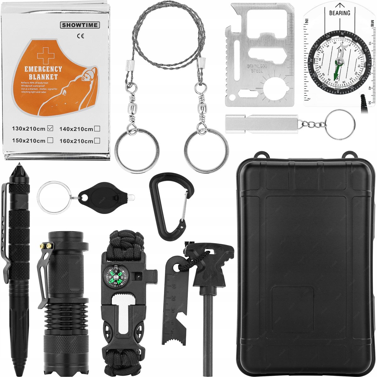 2x ZESTAW SURVIVALOWY PRZEŻYCIA WOJSKOWY GADŻETY NARZĘDZIA PRZETRWANIA ...