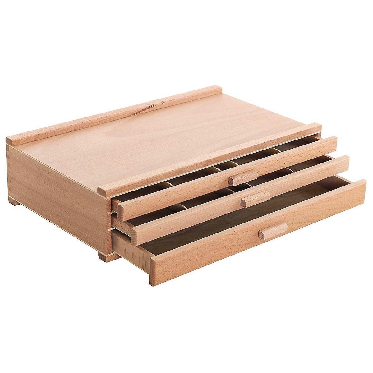 3 Layer Drawer Artist Wood Art Storage Box for Pencil, Pen, Pastel ...