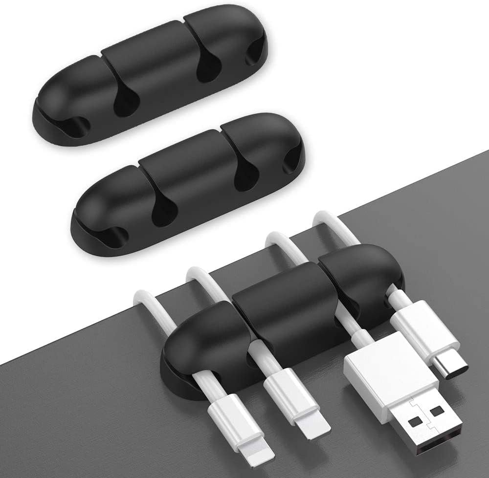 3 Pack Cord Holders for Desk, Strong Adhesive Cord Keeper Cable Clips ...