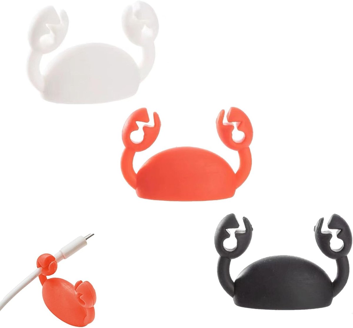 3-pak organizerów na kable, klipsy do kabli, do zarządzania kablami pod ...