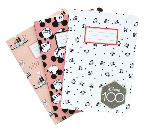 3 zeszyty A6 Disney Myszka Miki Mickey zestaw notesów 32 kartki w linie ...