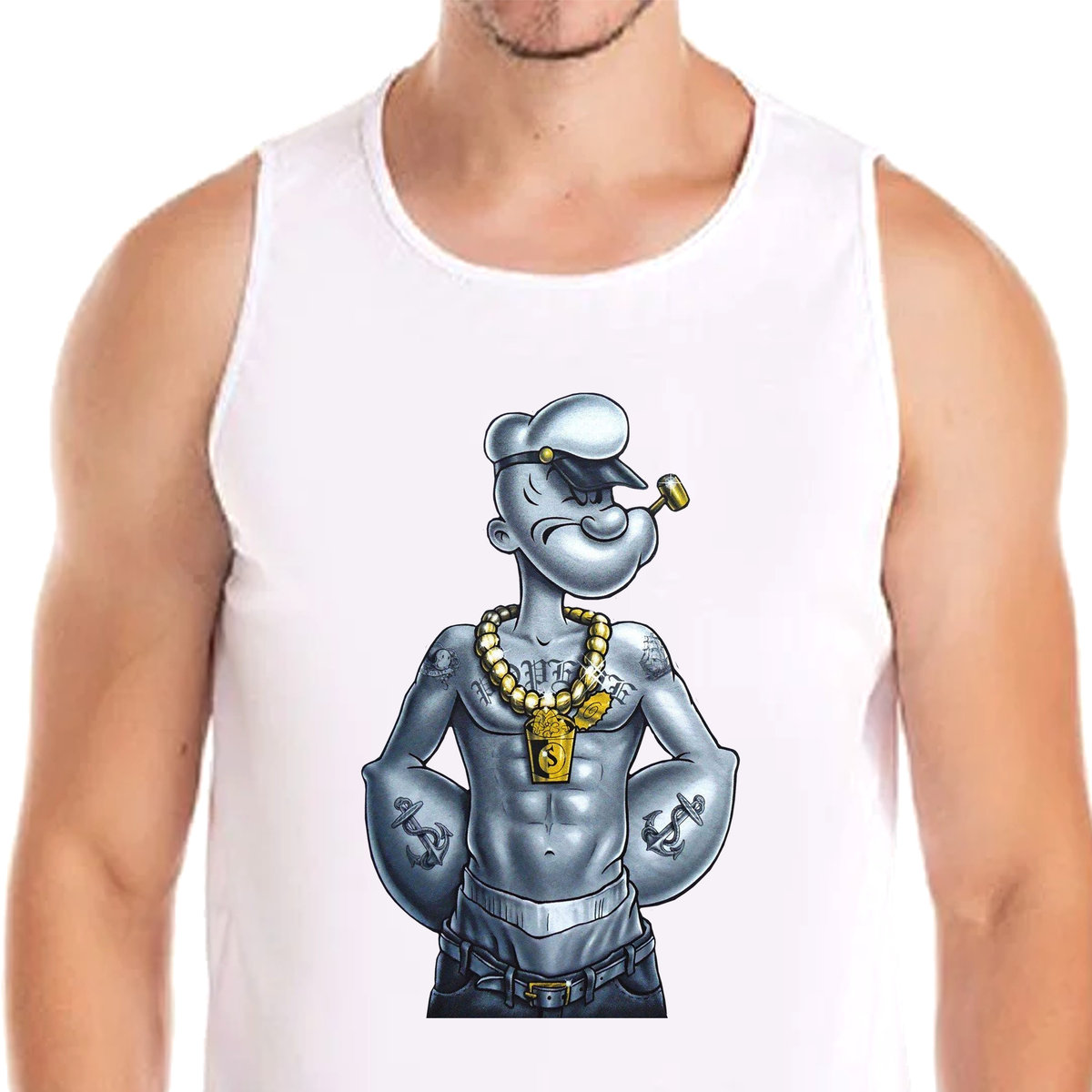 3247 Tank Popeye Marynarz Papaj Gangsta S - Inna marka | Moda Sklep ...