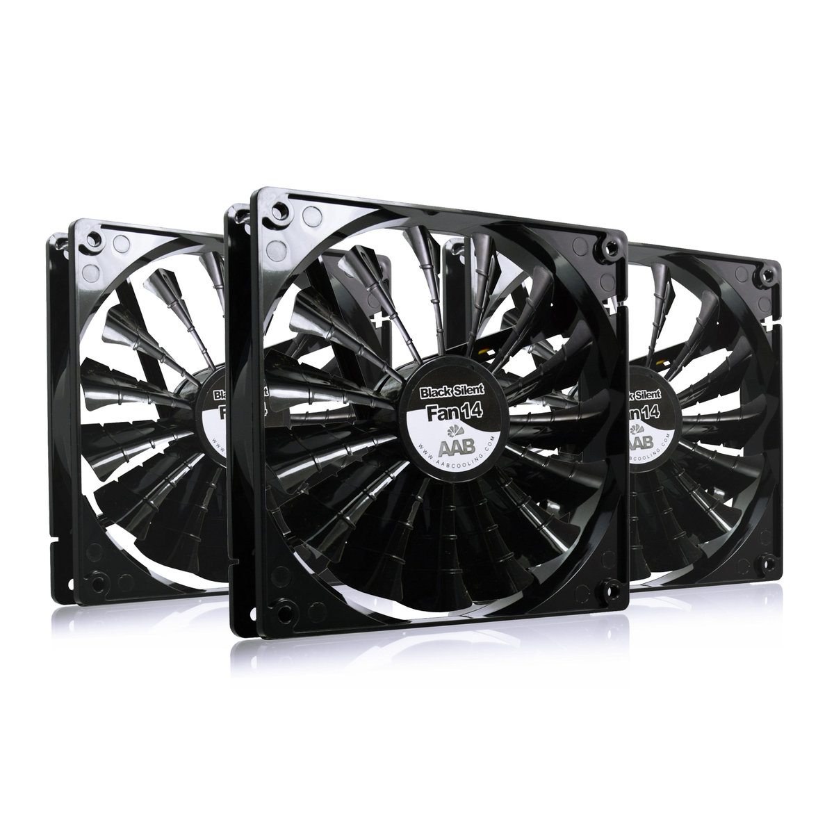 3x AABCOOLING Black Silent Fan 14-cm 140mm, Wydajny Wentylator ...