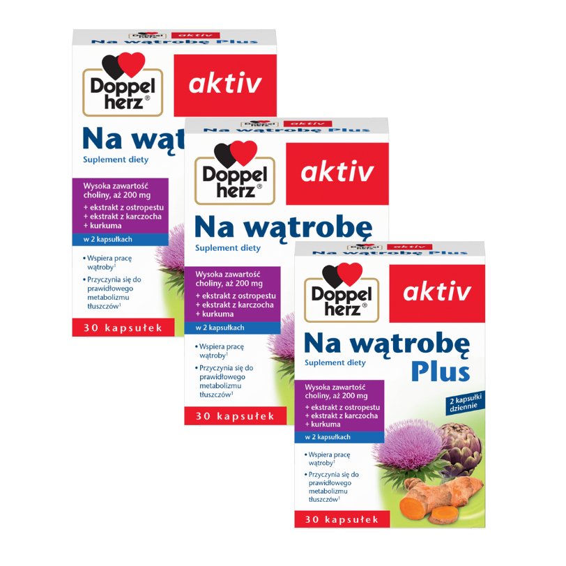 3x Doppelherz® aktiv Na wątrobę Plus, 3x30 kapsułek ZESTAW | Sklep ...