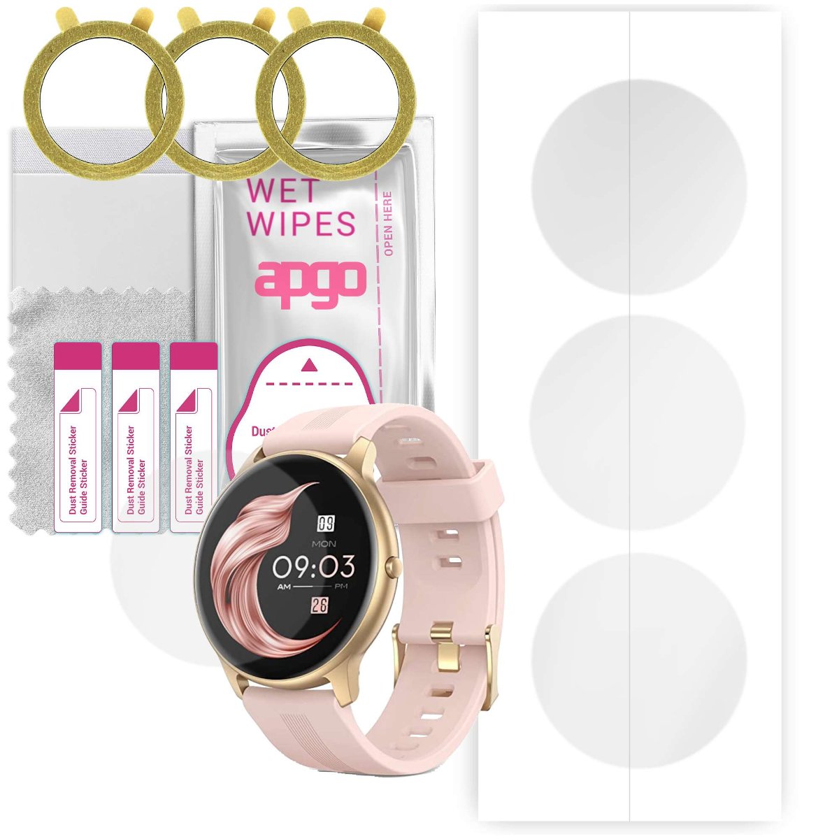 3x Folia hydrożelowa do Agptek LW11 - apgo Smartwatch Hydrogel ...