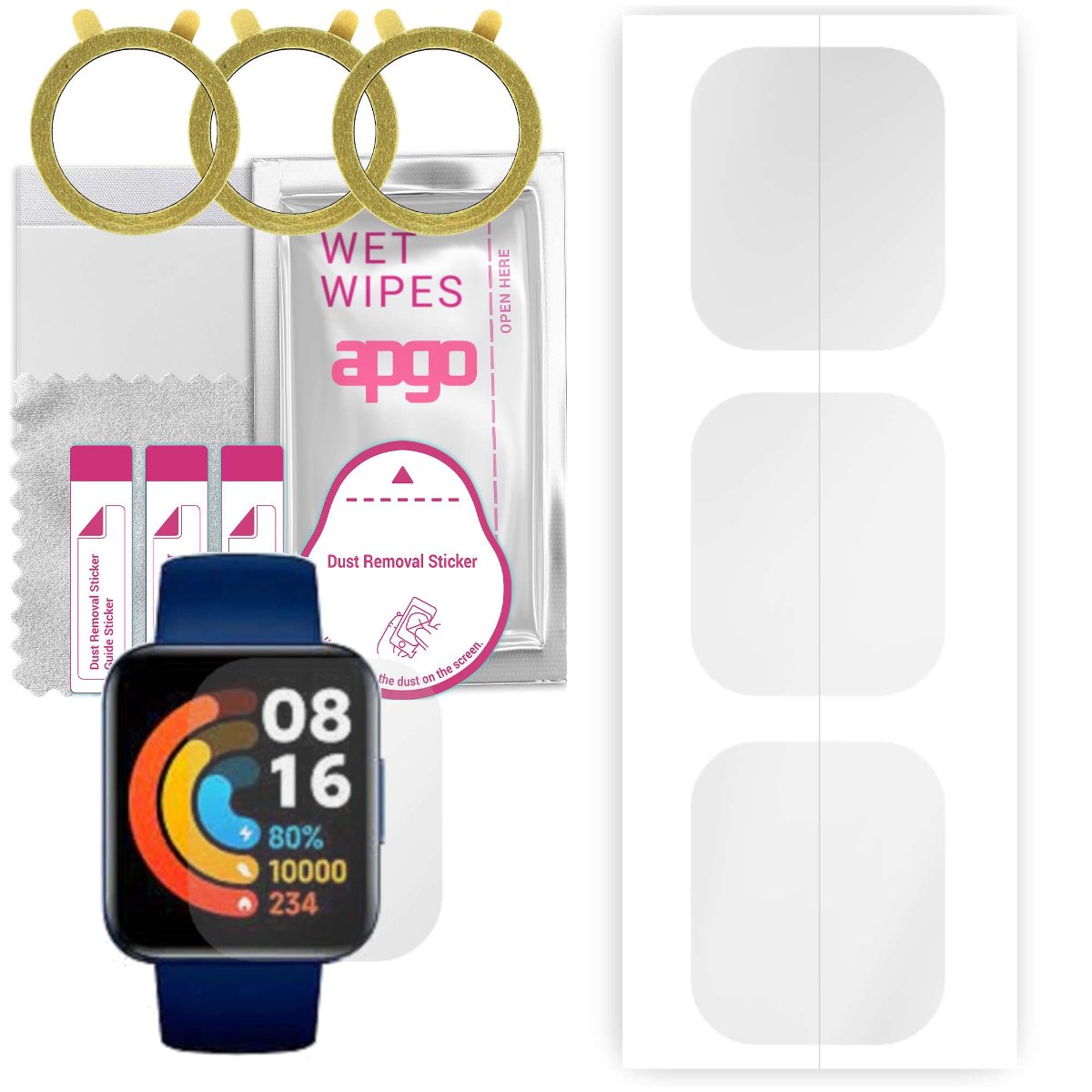3x Folia hydrożelowa do Xiaomi Poco Watch - apgo Smartwatch Hydrogel ...