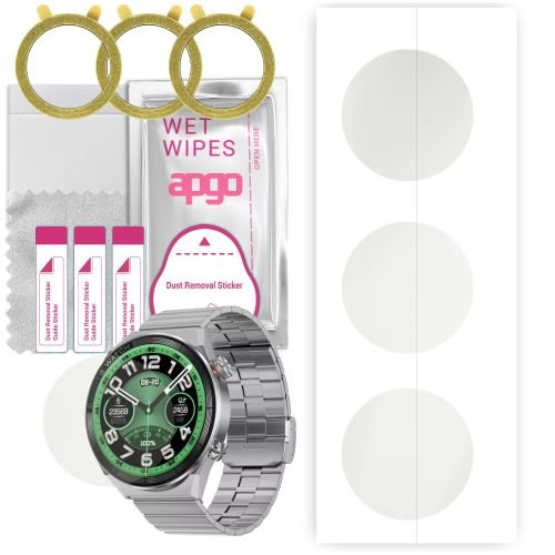 3x folia ochronna hydrożelowa MATOWA do Kello DX3 PRO - apgo Smartwatch ...