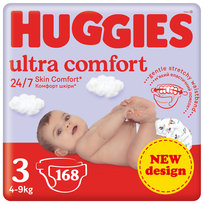 3X Huggies Pieluchy Ultra Comfort Jumbo Pack Rozmiar 3 4-9Kg 56Szt - Huggies | Sklep EMPIK.COM
