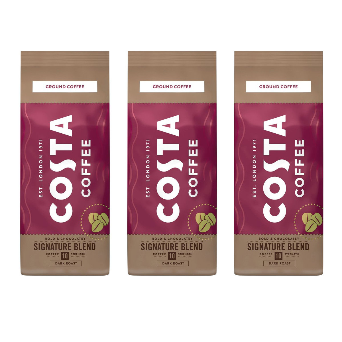 3x Kawa mielona COSTA COFFEE Signature Blend 200 g - Costa Coffee ...