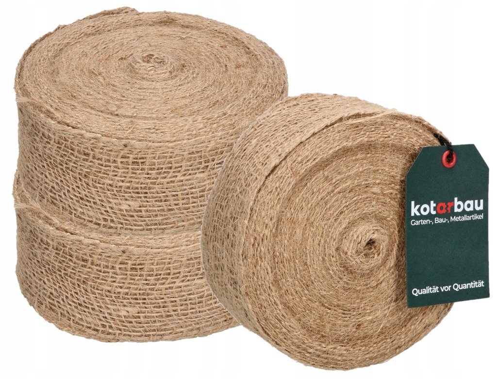 3X Taśma Wstążka Dekoracyjna Jutowa 60 Mm Tasiemka Naturalna Juta Rolka ...