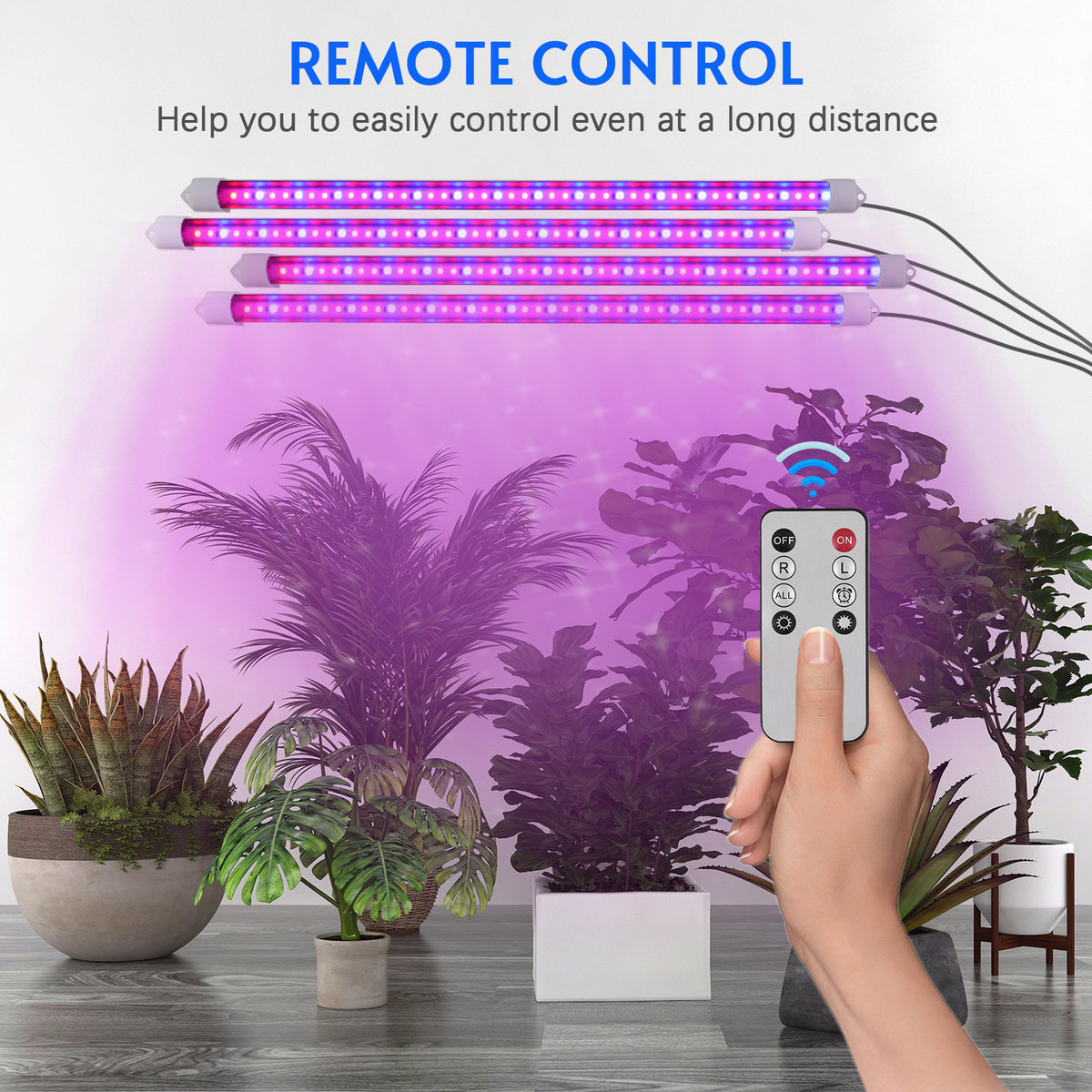 4 Pack LED Grow Light Strips for Indoor Plants - Full Spectrum - Inna ...