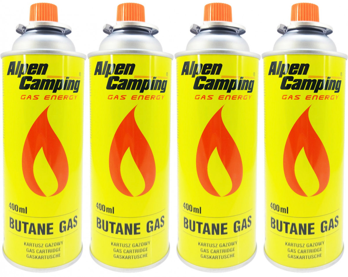 4 x Gaz Kartusz Nabój Gazowy 400ml/227gr - Alpen Camping | Sport Sklep ...