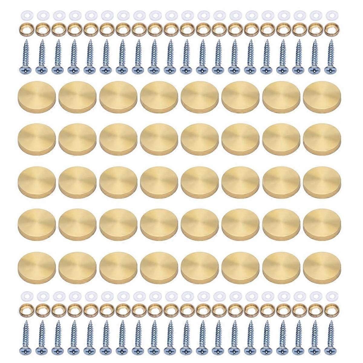 40 sztuk śrub do szkła, zaślepek ze stali nierdzewnej, ozdobnych elementów złącznych, mocowania ...