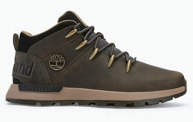 43 Buty męskie skórzane brązowe Timberland MID LACE SNEAKER ...