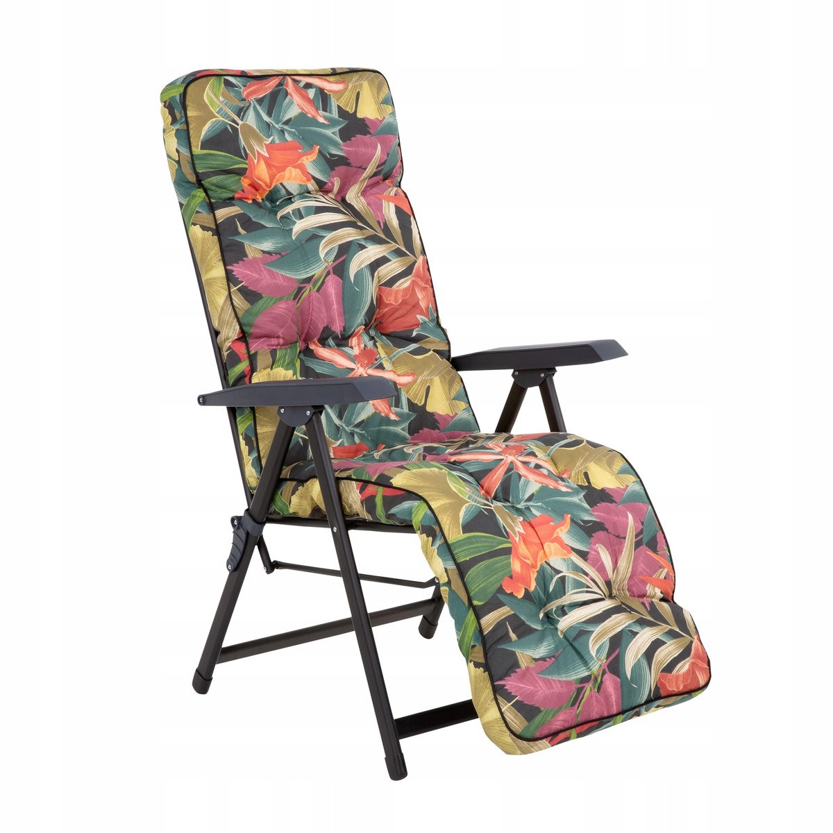 460295 Fotel ogrodowy z podnóżkiem Lena Plus Black Edition PATIO ...