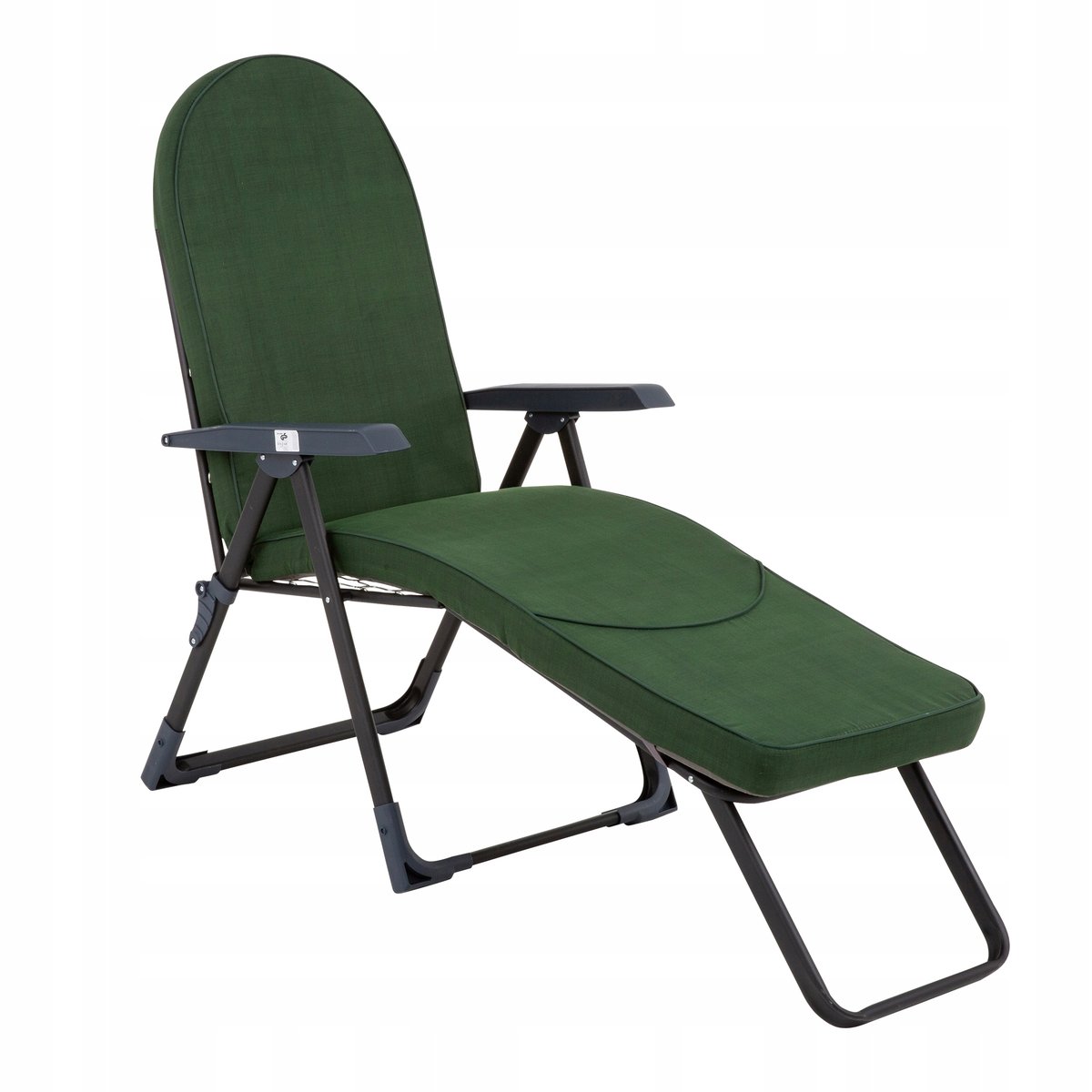 460886 Leżak ogrodowy z podnóżkiem Modena Oval Black Edition - Inna ...