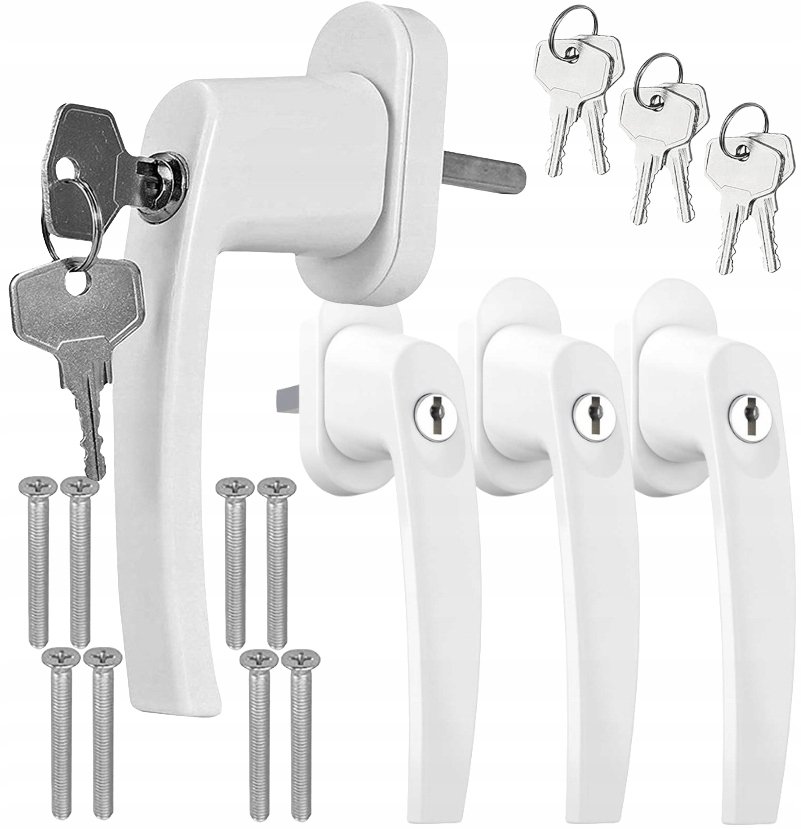 4X Klamka Do Okna Z Kluczykiem Zamkiem Okienna - Inna marka | Sklep EMPIK.COM